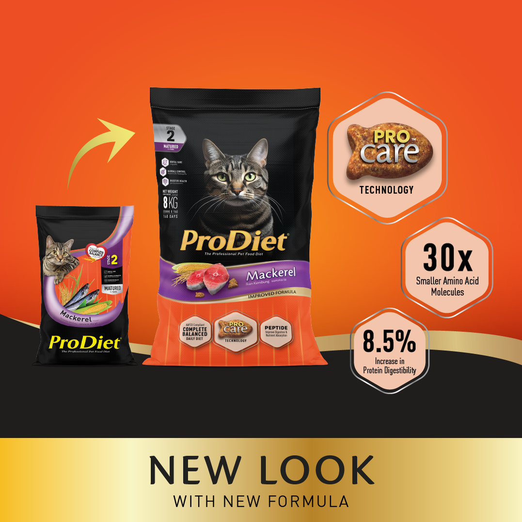 Prodiet 8kg Mackerel Adult Dry Cat Food — PetSupply.my